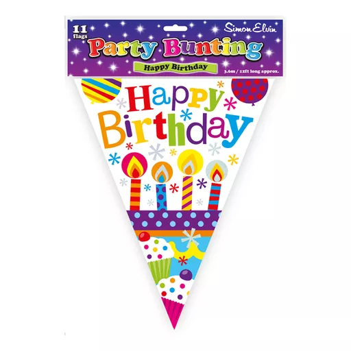 6pk Bunting Birthday Open