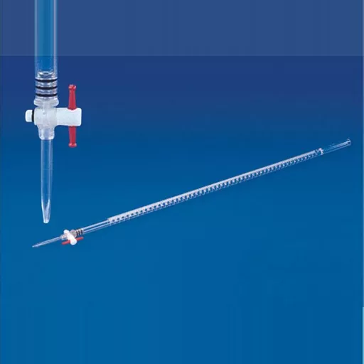 Burette plastic with interchangeable stopper, 50ml