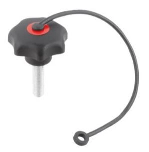 Star Grip With Safety Cable. M8x25mm Steel Thread. 40mm Grip Diameter ...