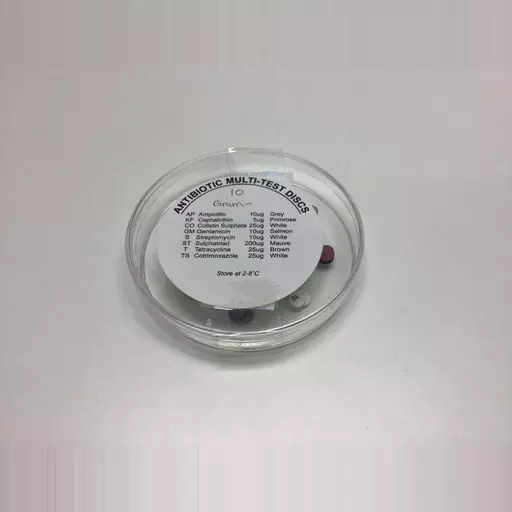 ANTIBIOTIC SUSCEPTIBILITY DISCS GRAM NEGATIVE PK10