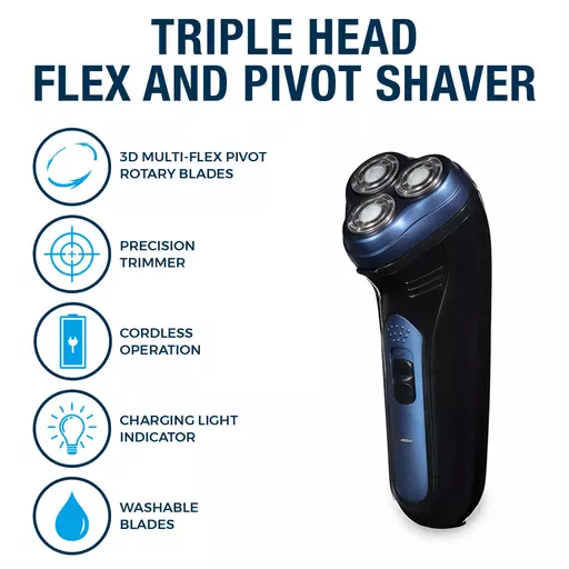 Mens Signature Triple Head Flex and Pivot Shaver | Shavers | Carmen ...