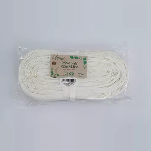 DecoCrush White Paper Ribbon 20m