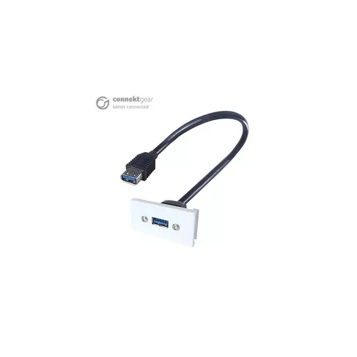 Groupgear connektgear 0.2m AV Snap-In USB 3 Type A Module 25 x 50mm ...