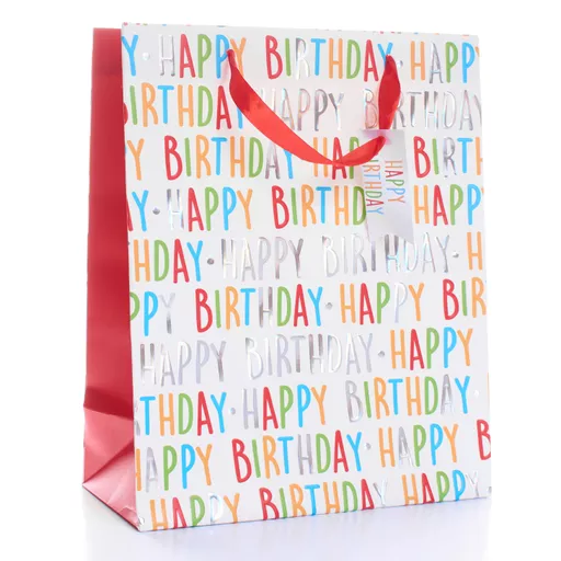 Tiger Feet 6 Pack Gift Bag Bags Text Large