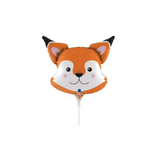 Fox Animal Head 14" Mini Shape Foil Balloon