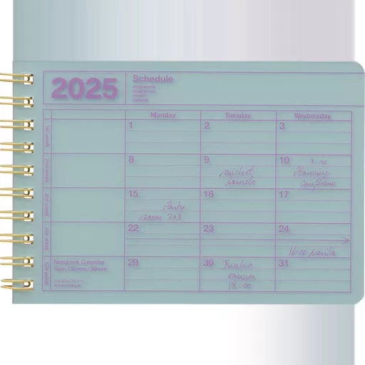 2026 Notebook Calendar XS - Mint | Turnaround Gifts