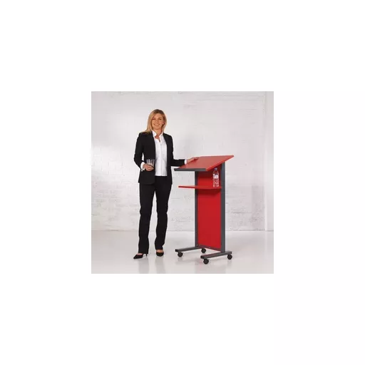Metroplan Coloured Panel Front Lectern - Red
