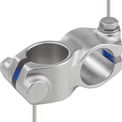 Cross Tube Clamp.To Suit 40mm Round Tubes. Stainless Steel.