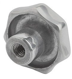 Star Grip. M8 Thread. 40mm Grip Diameter. Aluminium Tumbled.