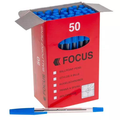 Medium Ballpoint Pen 50 Pack Blue