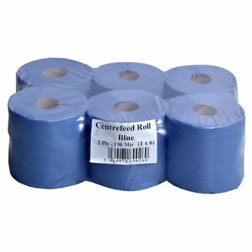 Blue Centrefeed Rolls PK6