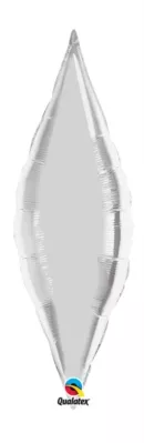 Silver 27" Foil Taper Balloon