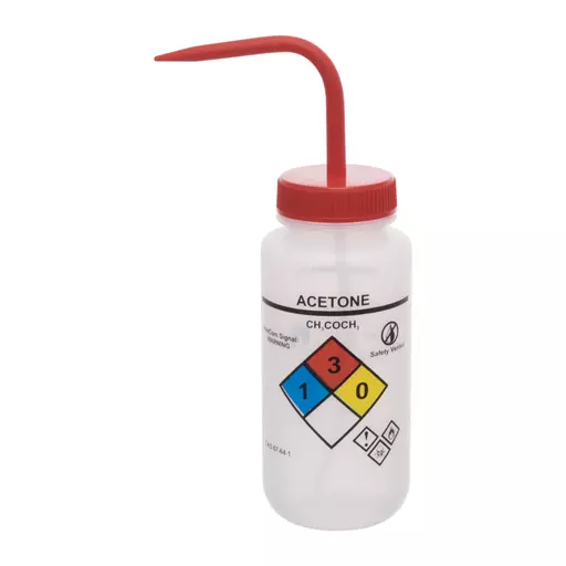 WASH BOTTLE ACETONE RED 500ML