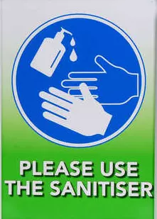 HAND SANITISING SIGN A4