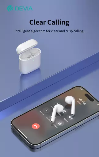 Devia - Airbuds - True Wireless Earbuds & Charging Case - White