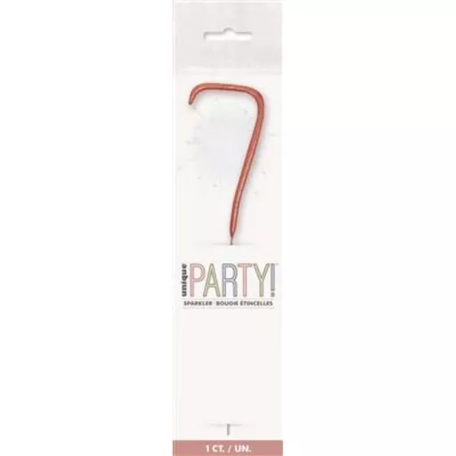 Sparkler 7" Number 7 Rose Gold