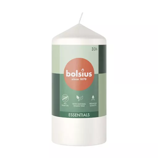 Bolsius Essentials Pillar Candle Cloudy White 120 x 58mm