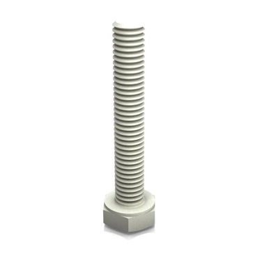 M4 x 20mm Nylon Spindle 1 Nut In Steel Pitch 0.7