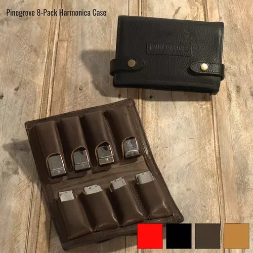 Four-Pack Leather Harmonica Case (4-Pack)