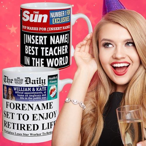 Personalised Newspapers & Mugs - Unique Personalised Gifts