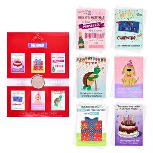 72pk (6x12) 12Pk Assorted Cards C50 Birthday