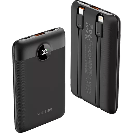 Veger - C11 - 10,000mAh 22.5W PD Digital Display Light Weight Powerbank ...