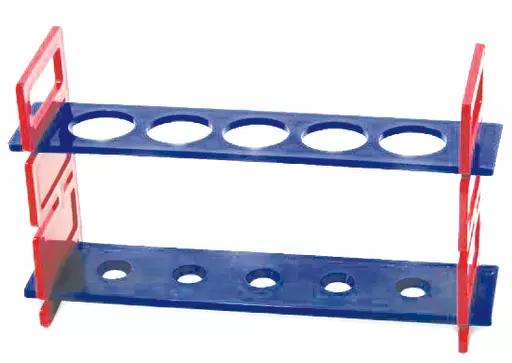 PLASTIC TEST TUBE RACK, 5 HOLES