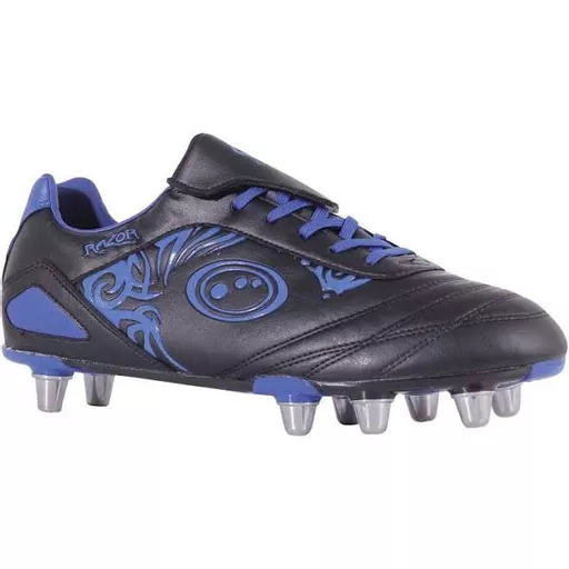 Optimum Razor Lace Up Stud Rugby Boot Blue & Black