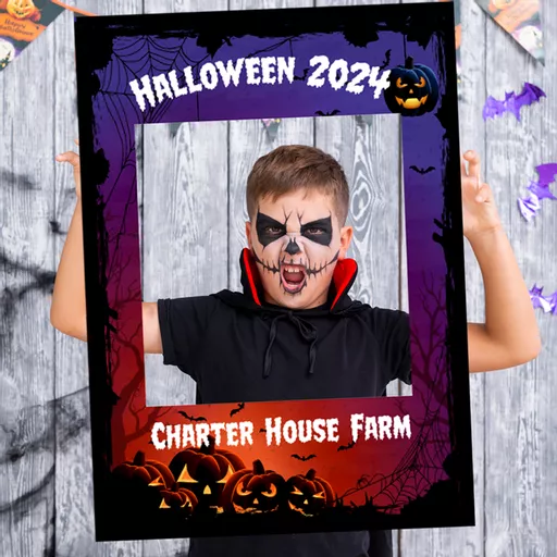 Personalised Halloween Pumpkin Selfie Frame