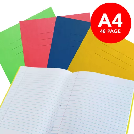 Exercise Book A4 Lined 48 Page Box 50 Blue