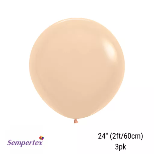 Sempertex Malibu Peach 24" (2ft) Latex Balloons 3pk
