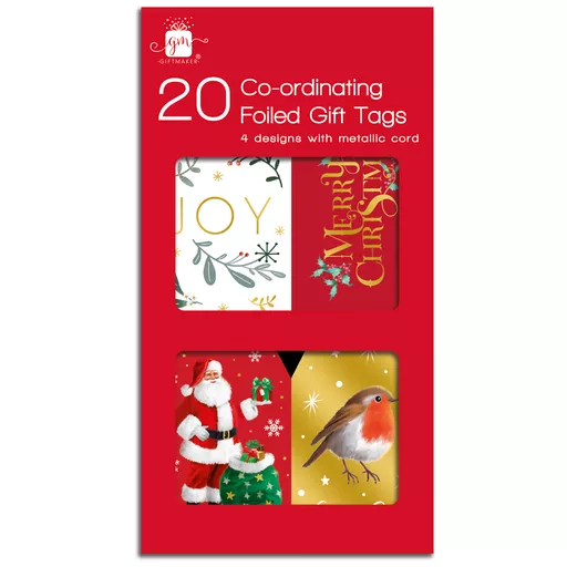 IG Design Group 20 Pack Gift Tags Traditional