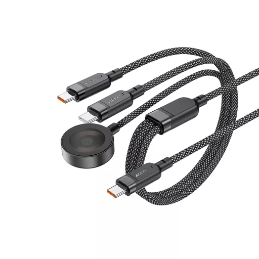 Acefast - 3 in 1 Cable - 1.2m (100W) USB-C to 2 x USB-C & Apple Watch ...